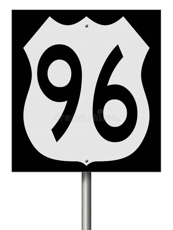 Highway sign for Route 96 stock illustration. Illustration of truck ...