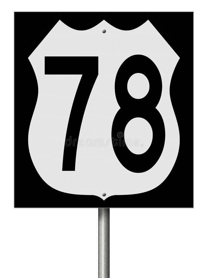 Highway sign for Route 78 stock illustration. Illustration of ...
