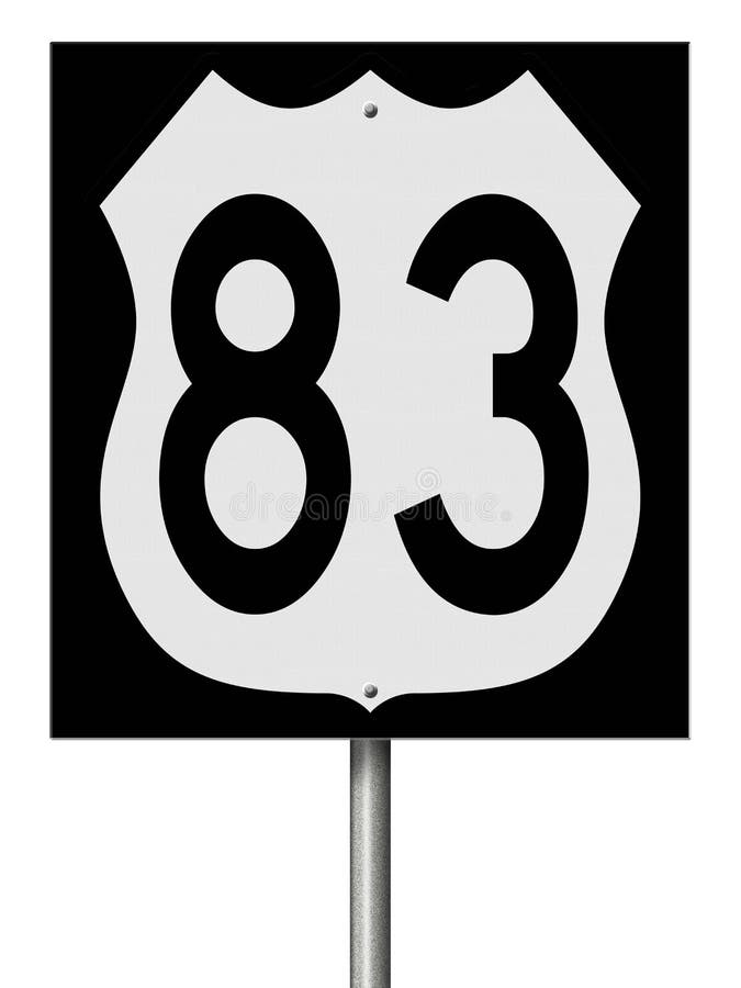 Highway sign for Route 83 stock illustration. Illustration of ...