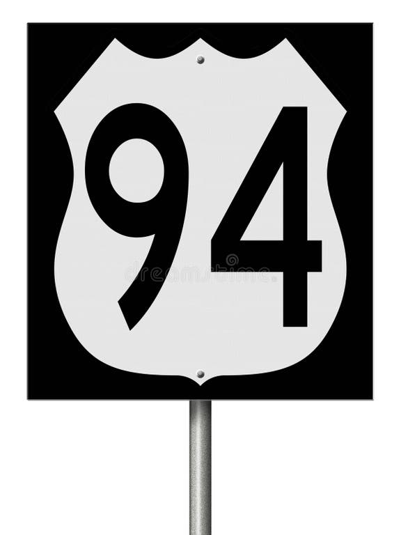 Highway sign for Route 94 stock illustration. Illustration of sign ...