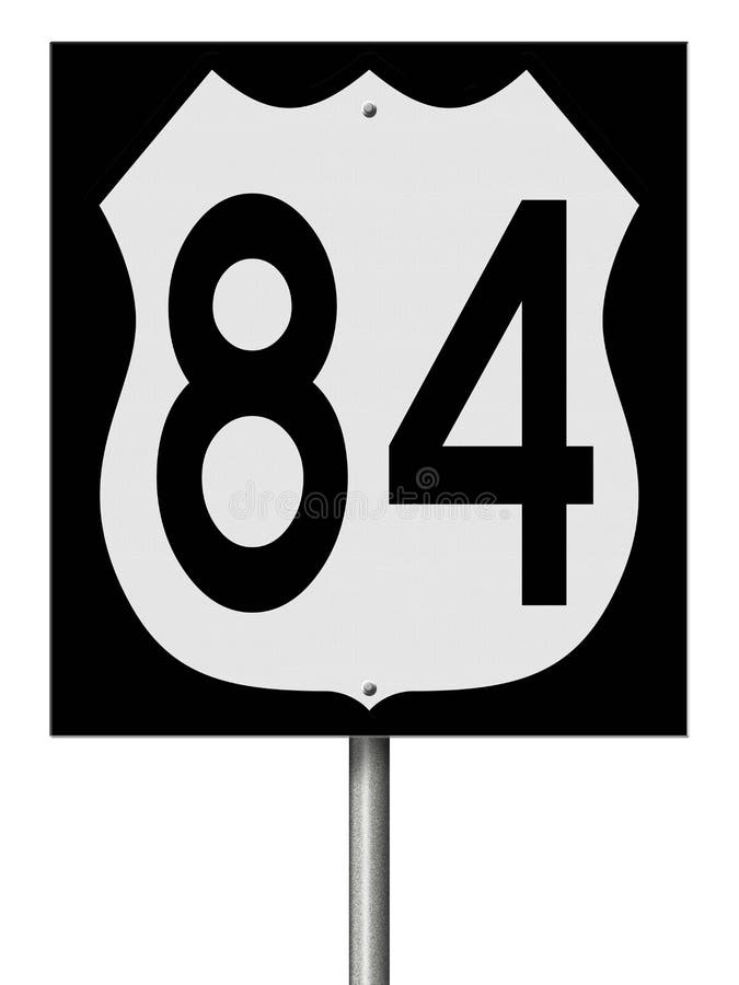 Highway sign for Route 84 stock illustration. Illustration of ...