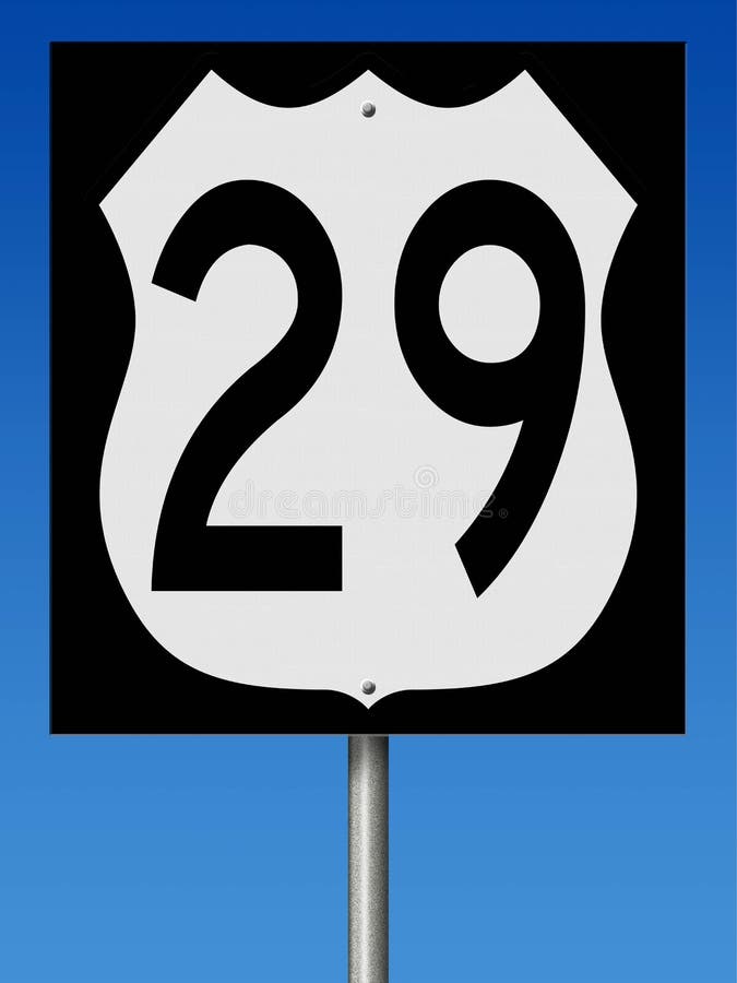 Highway sign for Route 29 stock illustration. Illustration of route ...