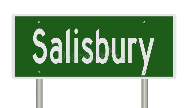 Highway Sign for Salisbury North Carolina Stock Illustration ...
