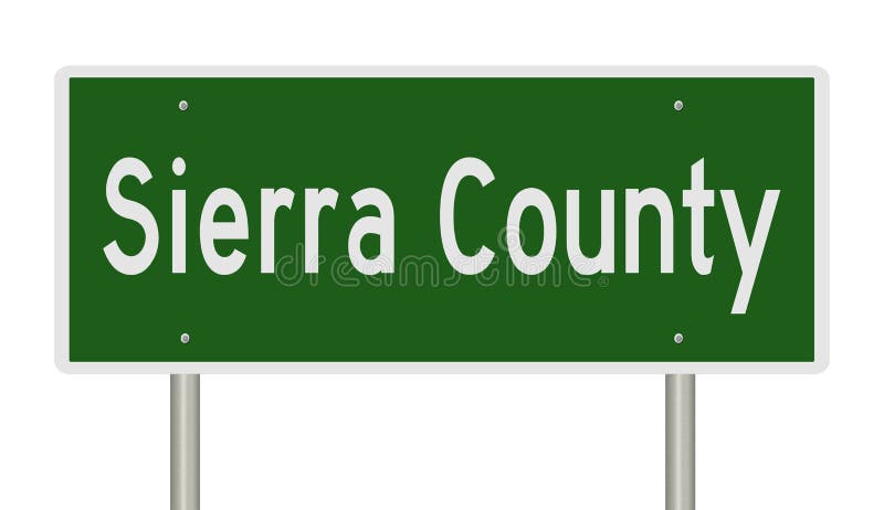 Sierra County in California Stock Vector - Illustration of highway ...