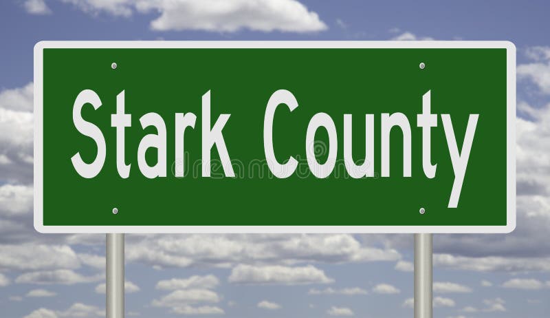 Highway Sign for Stark County Ohio Stock Illustration - Illustration of ...