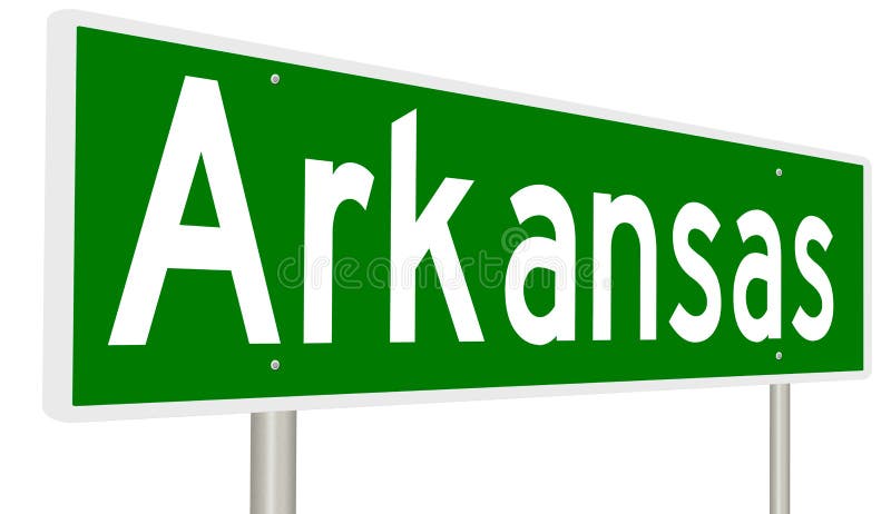Highway Sign for the State of Arkansas Stock Illustration ...