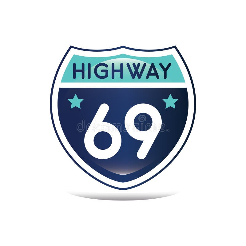 Highway 69 Sign. Vector Illustration Decorative Design Stock Vector ...