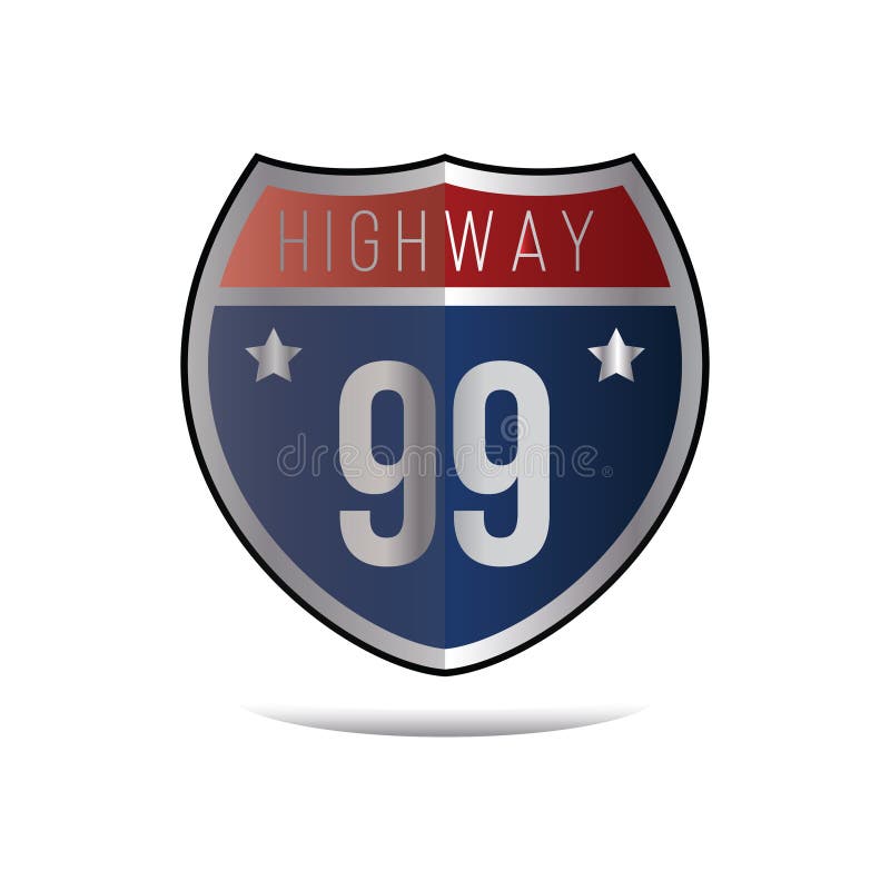 Highway 99 Sign. Vector Illustration Decorative Design Stock Vector ...