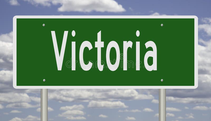Highway sign for Victoria stock photo. Image of trip - 154763130