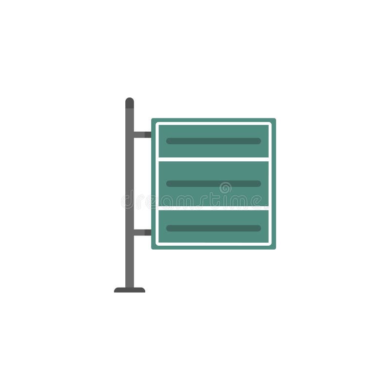 Highway Signboard Colored Icon. Element of Road Signs and Junctions ...