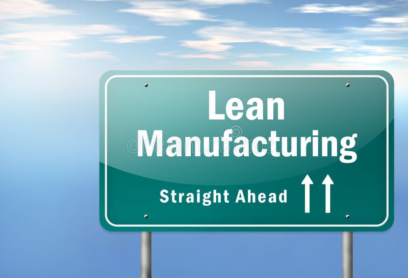 Highway Signpost Lean Manufacturing Stock Illustration - Illustration ...