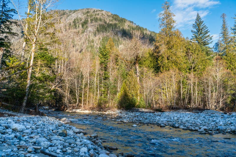 Highway 20 Stream stock image. Image of river, skagit - 360022995