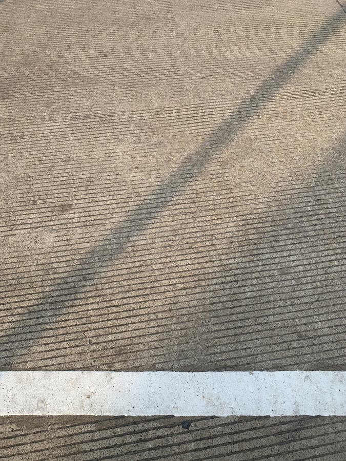 Concrete Highway Texture with White Markings Stock Image - Image of ...