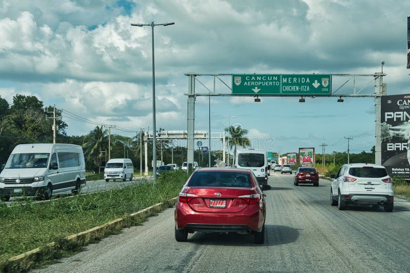 Highway 307 To Cancun Quintana Roo Mexico Editorial Image - Image of ...