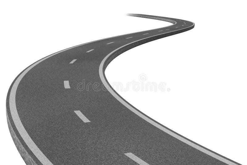 Highway to a destination stock illustration. Illustration of double ...