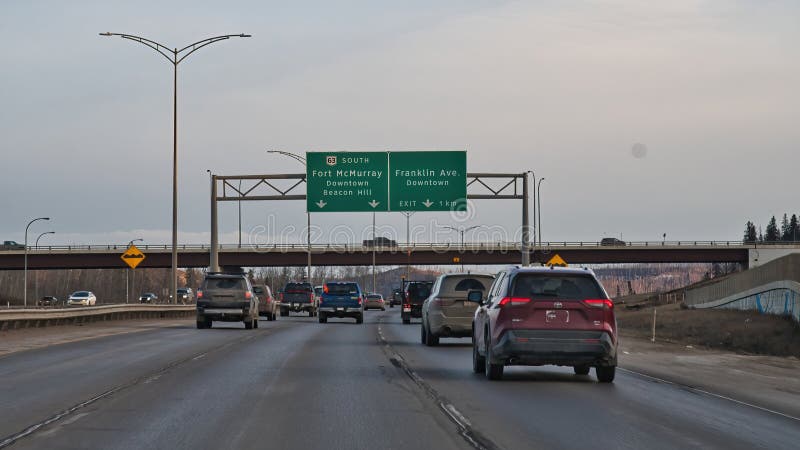 Highway 63 To Fort McMurray Alberta Editorial Stock Photo - Image of ...