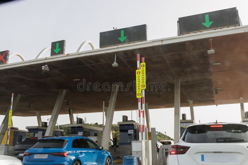 Highway Toll from Inside the Car Editorial Photography - Image of ...