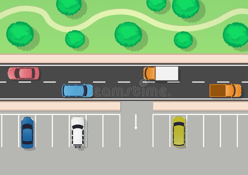 Highway top view stock illustration. Illustration of street - 232804390