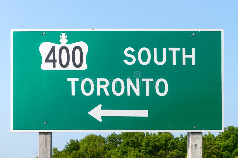 Guide Road Signs in Ontario - Canada Stock Illustration - Illustration ...