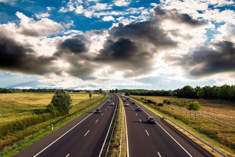 Cars on highway stock image. Image of driving, lane, motion - 2552381