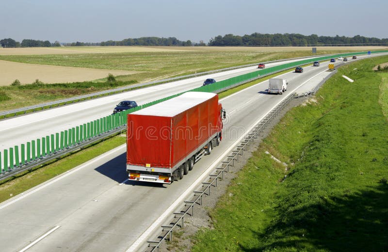Highway traffic stock photo. Image of cargo, semitruck - 39850570