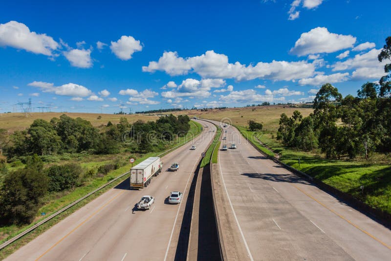 Highway Traffic Countryside Editorial Stock Image - Image of highways ...