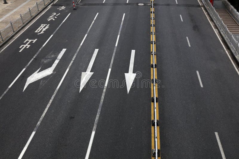 Highway traffic marking stock image. Image of concrete - 365254341
