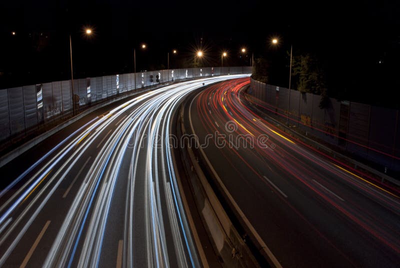 Busy highway long exposure stock photo. Image of multiple - 103471652