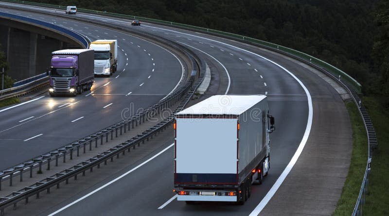 Highway truck traffic stock image. Image of concrete - 97758575