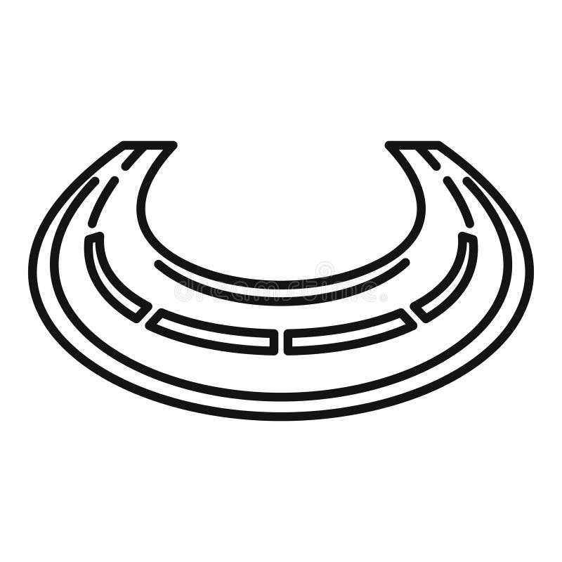 Highway Turning Right Forming a Half Circle Shape Stock Illustration ...