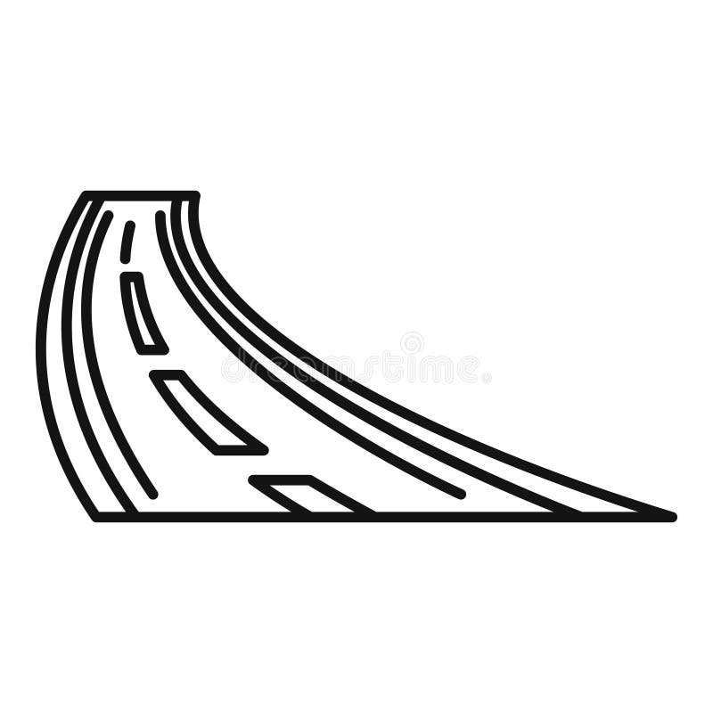 Highway Turning Right Leading To Unknown Destination Stock Illustration ...