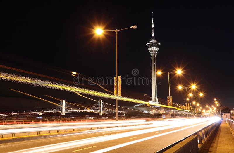 Highway Under the Bridge in Macau Stock Photo - Image of china ...