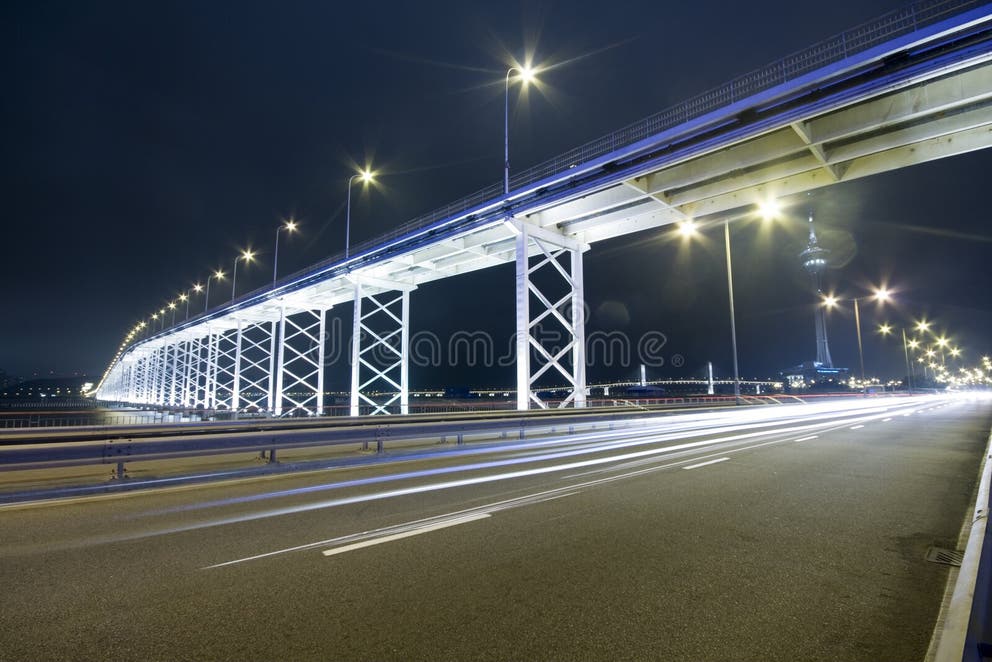 Highway Under the Bridge in Macau Stock Photo - Image of china ...