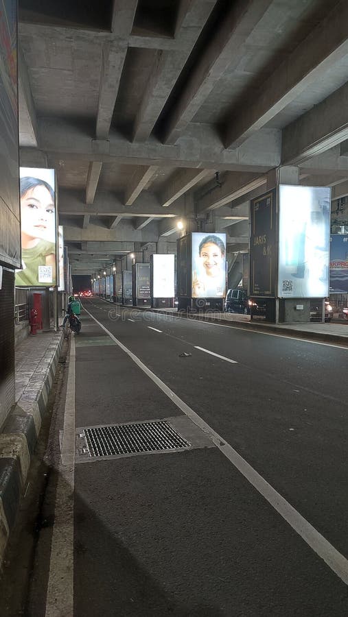 Highway Under the Train Station Stock Photo - Image of street ...