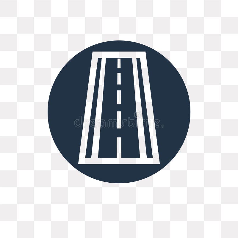 Highway Vector Icon Isolated on Transparent Background, Linear H Stock ...