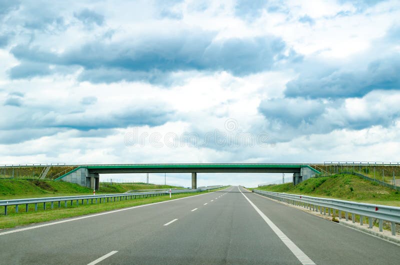 Highway view stock image. Image of freeway, direction - 96980073