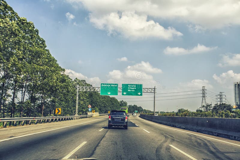 Highway View with Signboard Stock Photo - Image of landscape, billboard ...