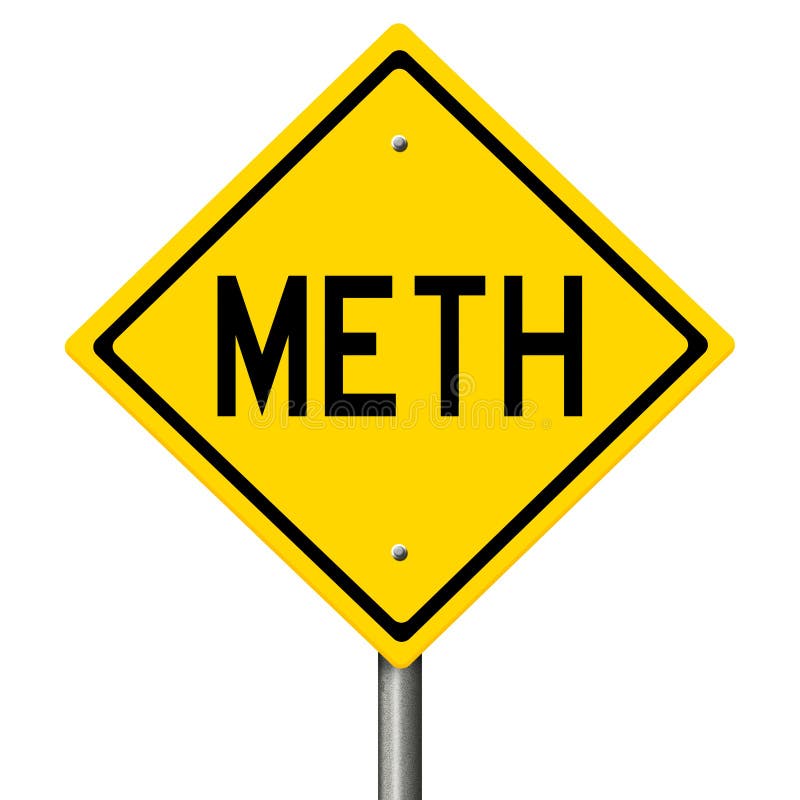 Highway Warning Sign for METH Stock Image - Image of concepts, drug ...