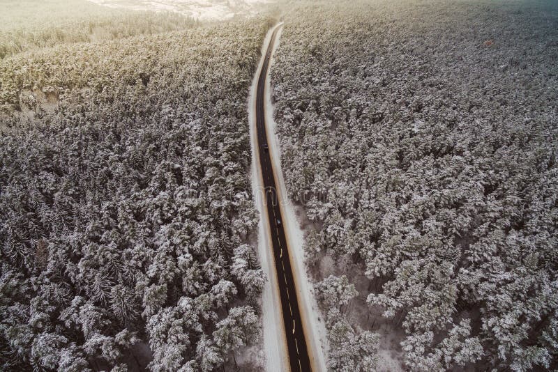 Highway, winter scene stock photo. Image of view, country - 80378384