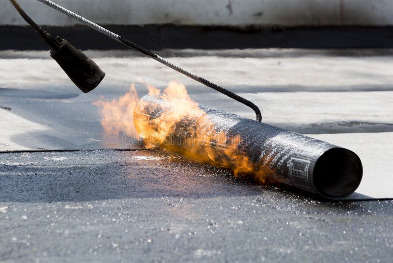 Highway Workers Waterproof Bridge Welding Torch Fire Stock Image ...