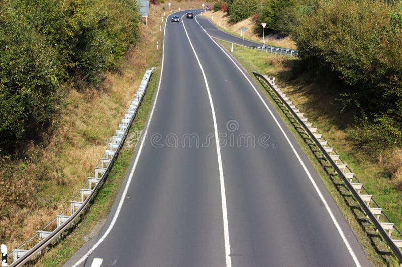 German highway. stock illustration. Illustration of traffic - 340370813