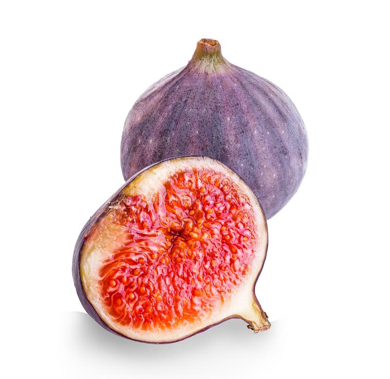 Higos Frescos Aislados En Blanco Imagen de archivo - Imagen de cubo ...