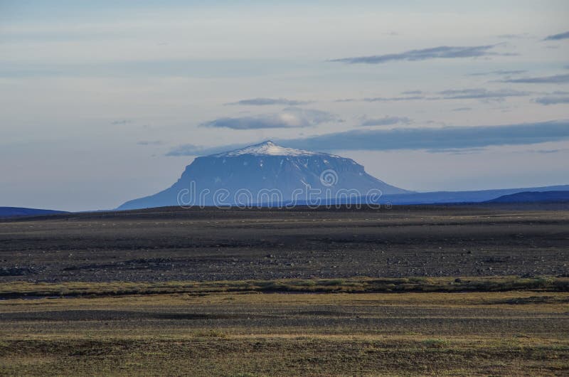 Snaefell Volcano 1833 M. Height, Iceland Stock Photo - Image of turf ...
