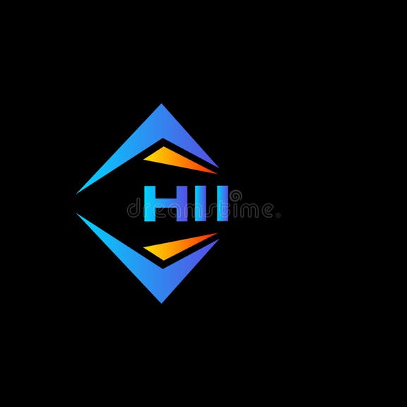 HII Abstract Technology Logo Design on Black Background. HII Creative ...