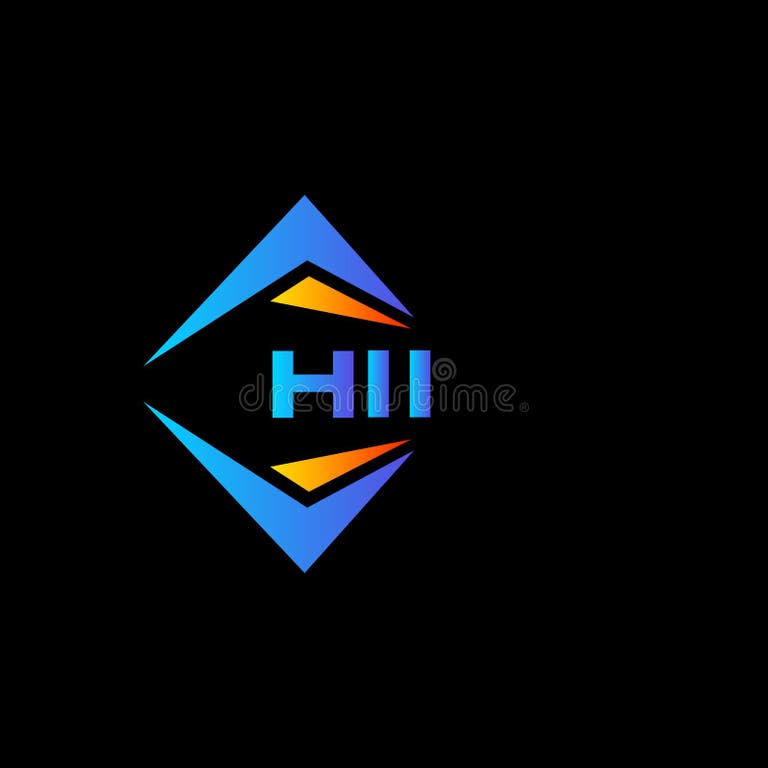 HII Abstract Technology Logo Design on Black Background. HII Creative ...