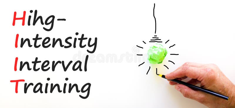 HIIT High-intensity Interval Training Symbol. Concept Words HIIT High ...