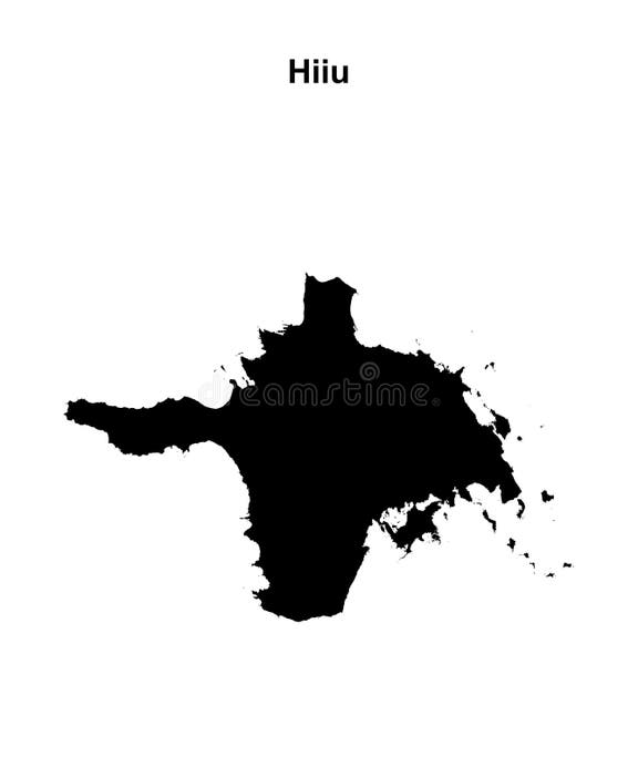 Hiiu outline map stock vector. Illustration of maakond - 360427377