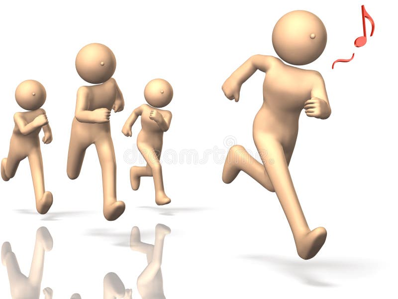 Hij is Winnaar Door De Concurrentie. Stock Illustratie - Illustration ...