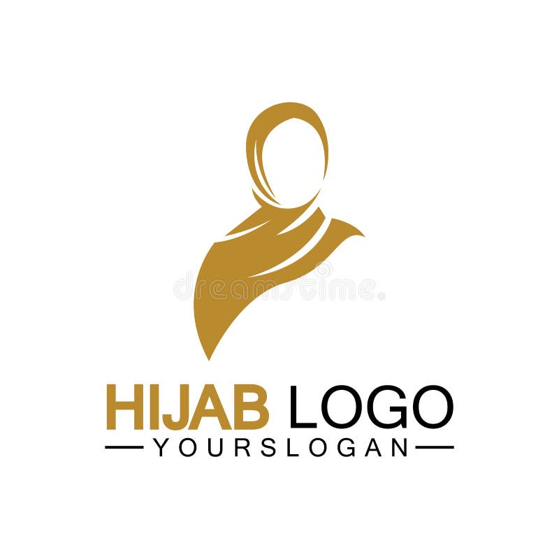 Hijab Logo Design Vector Template Stock Vector - Illustration of logo ...