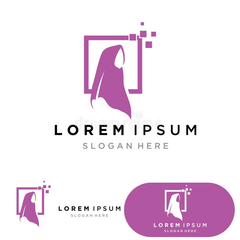 Hijab Logo and Symbol Vector Stock Illustration - Illustration of girl ...